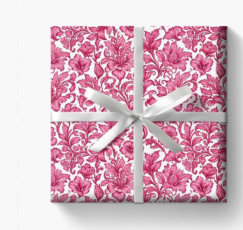 Pink Toile Seamless Pattern, Coquette Floral Pattern, Vintage Toile ...