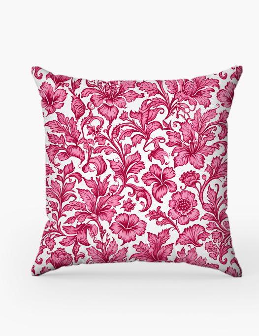 Pink Toile Seamless Pattern, Coquette Floral Pattern, Vintage Toile ...