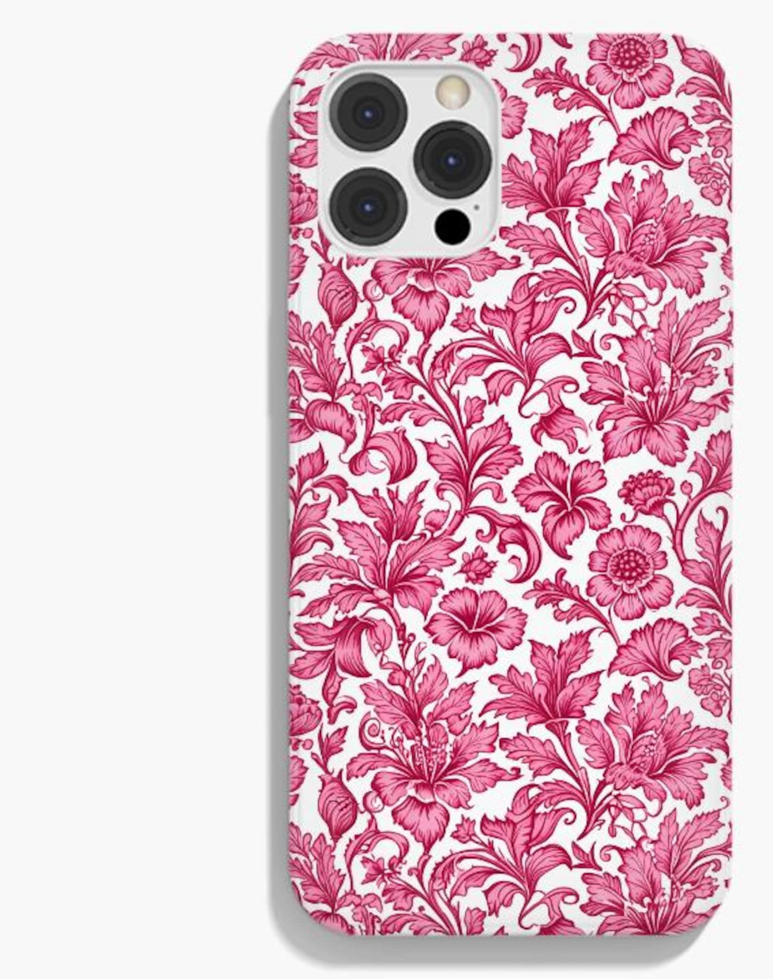 Pink Toile Seamless Pattern, Coquette Floral Pattern, Vintage Toile ...