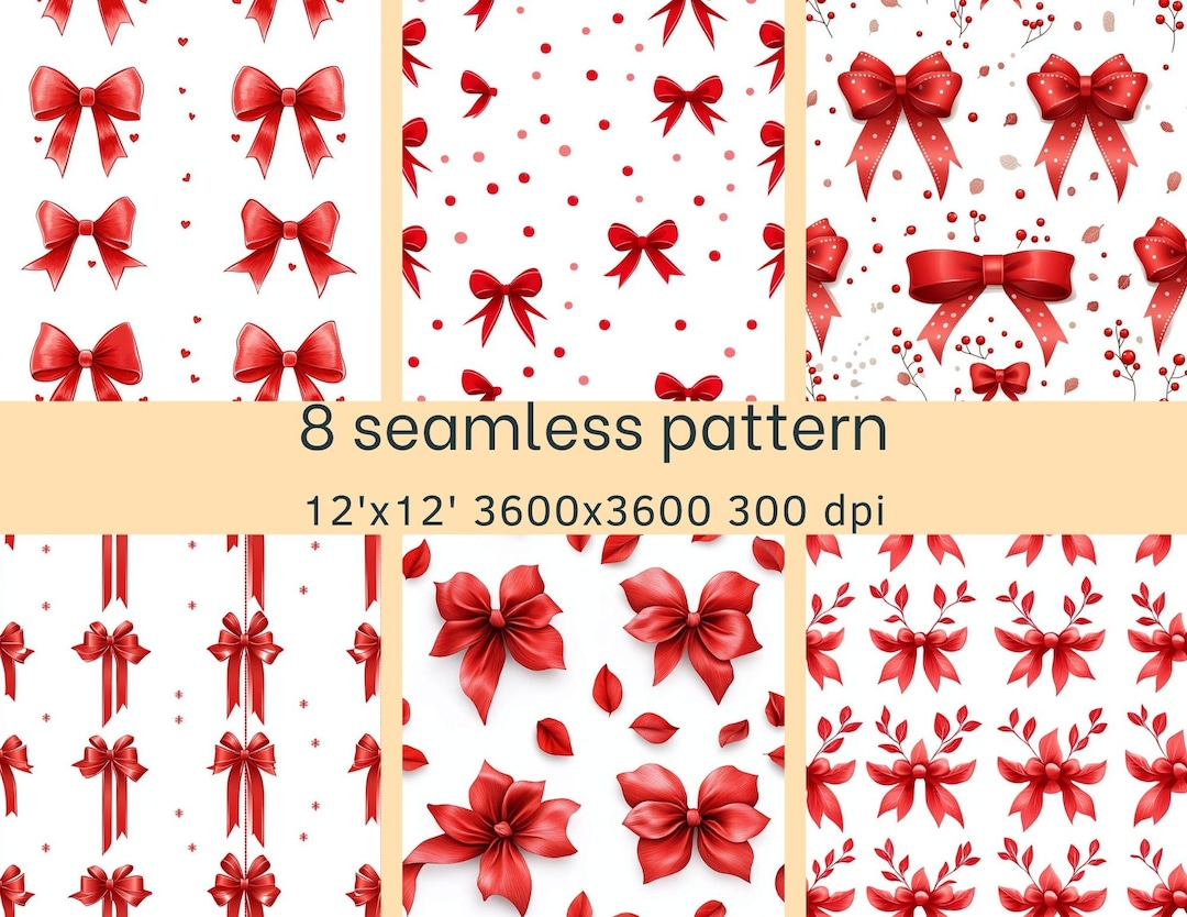 Seamless Red Ribbon Fabric Design - Printable Textile Pattern for ...