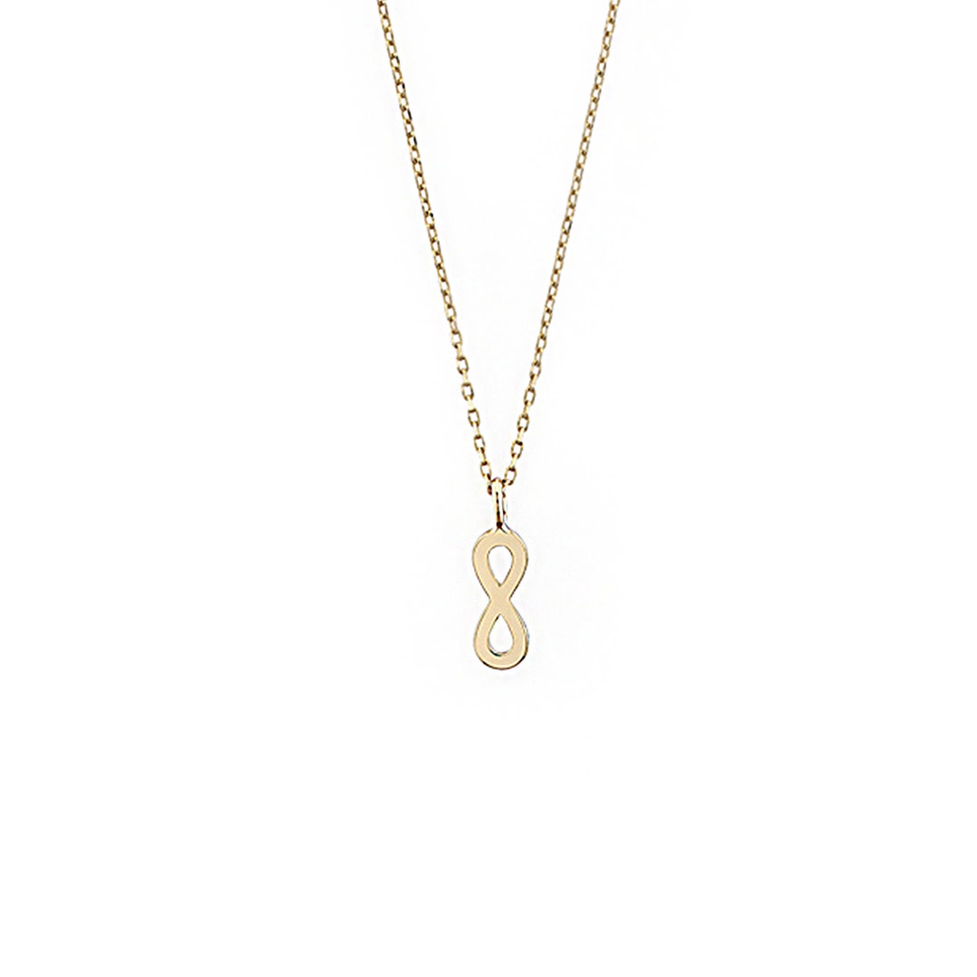 14K Gold Small Infinity Symbol Necklace, Minimal Eternity Bridal ...