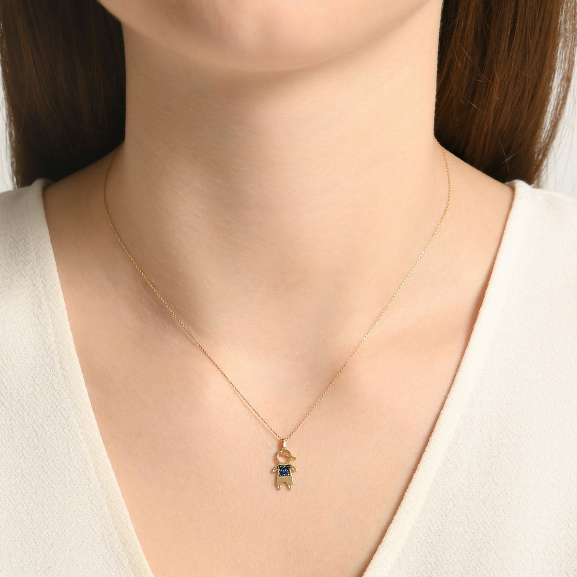 14K Gold Child Chain Necklace, Little Boy or Girl Necklace Gift for ...