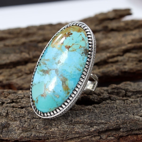 Large Turquoise Ring - Etsy