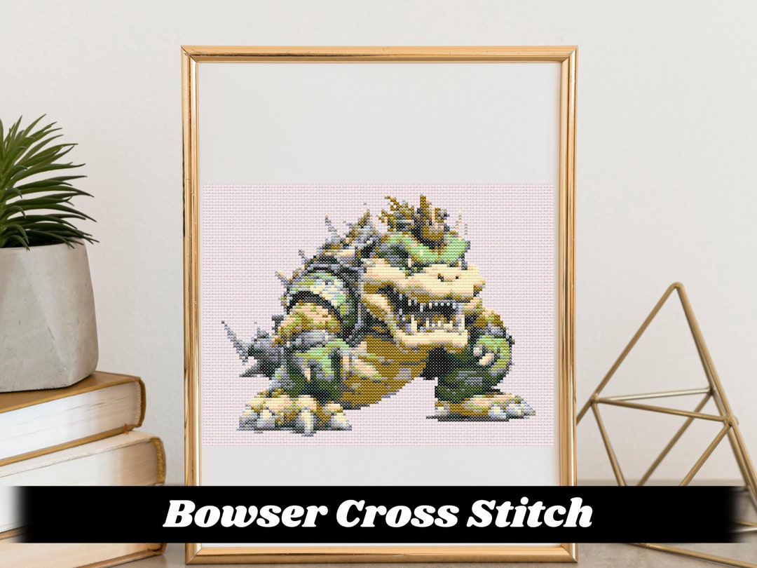 Bowser Super Mario 64 Video Game Cross Stitch Pattern Character Instant ...