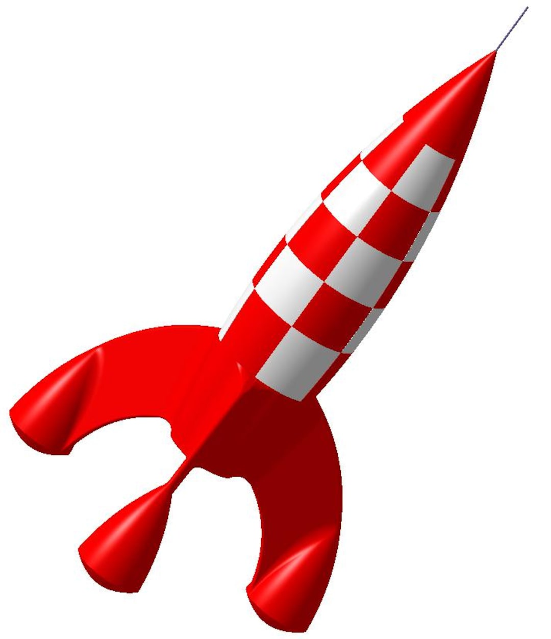 Replica of Tintin's Rocket for 3D Printing - Etsy