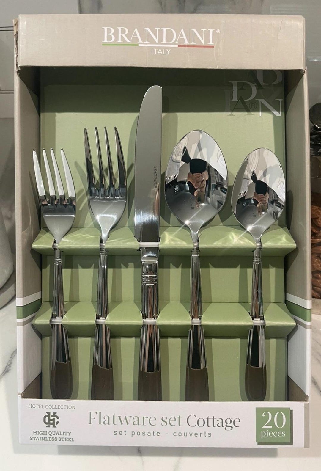 Brandani 20 Piece Cottage Stainless Steel Flatware Set. Brand New! - Etsy