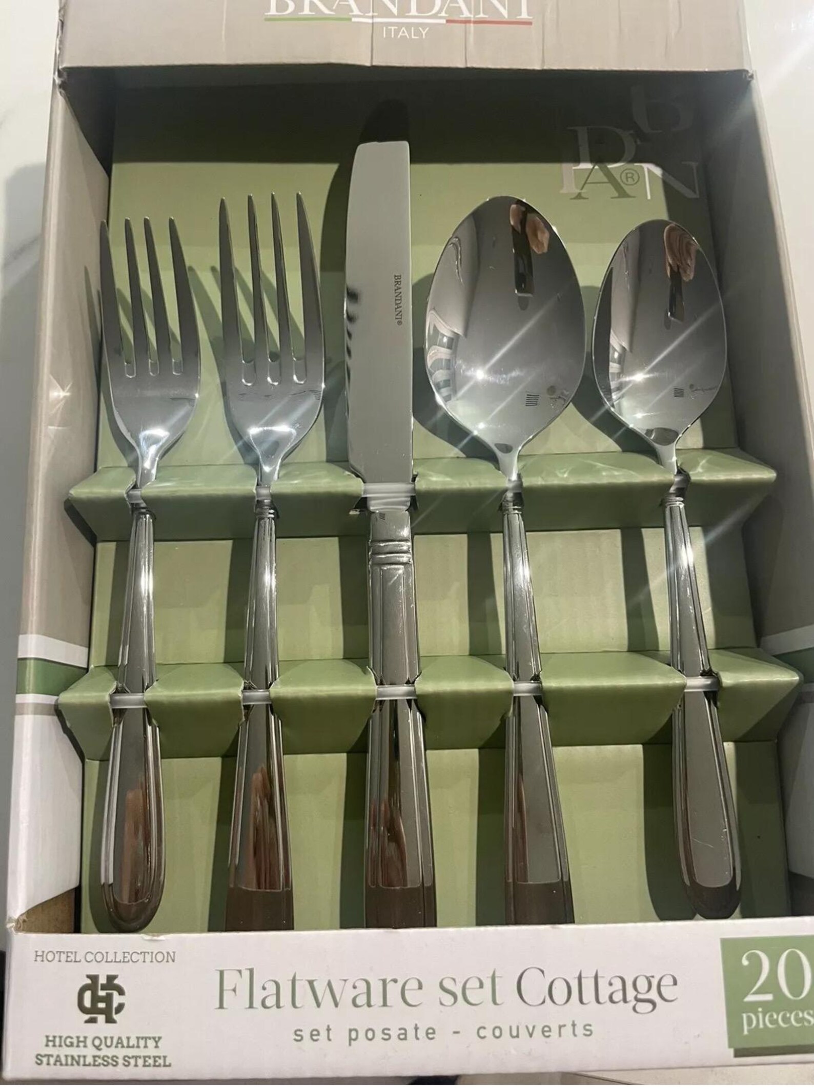 Brandani 20 Piece Cottage Stainless Steel Flatware Set. Brand New! - Etsy