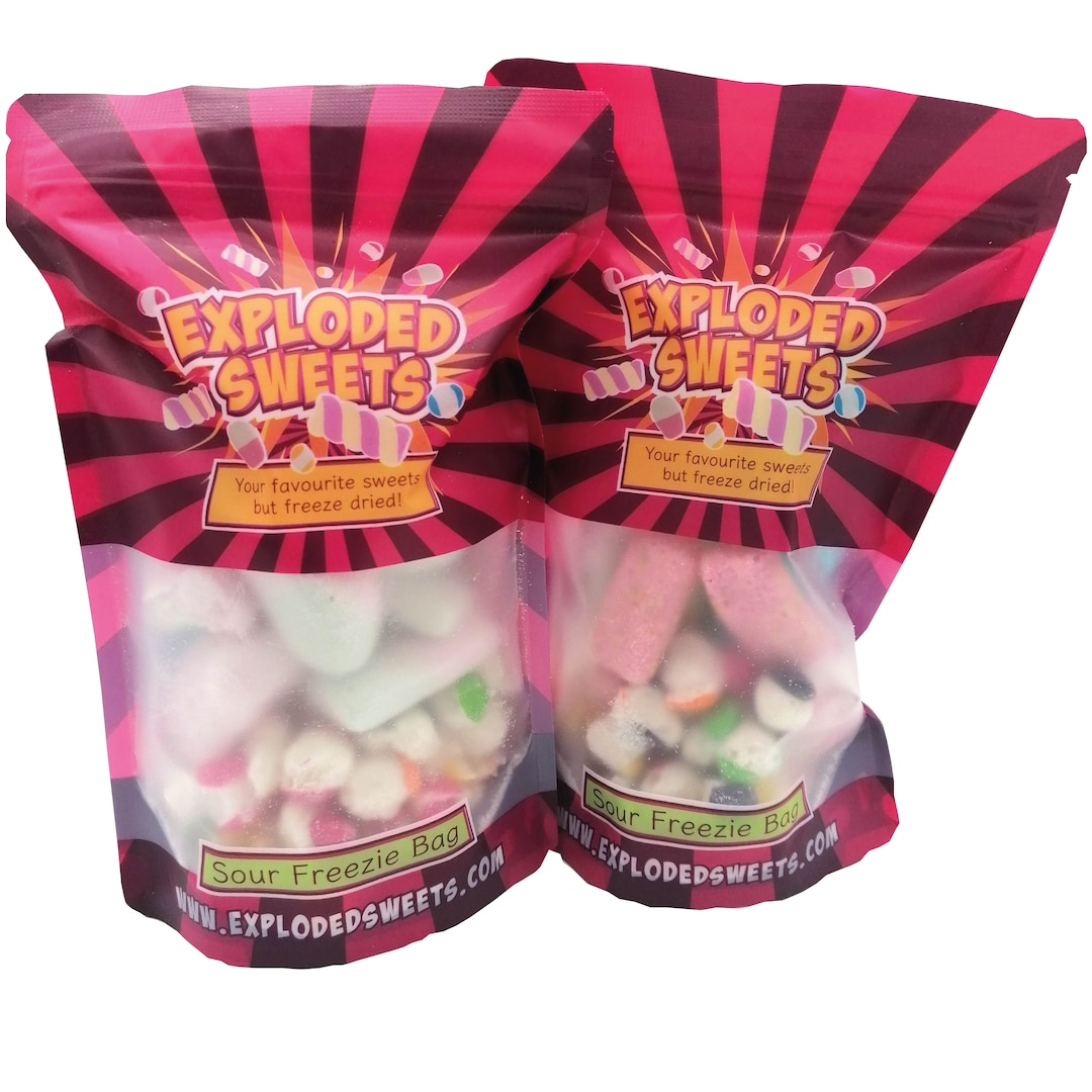 Freezie Bag Sour X2 Multibuy Exploded Sweets Freeze Dried Candy UK - Etsy