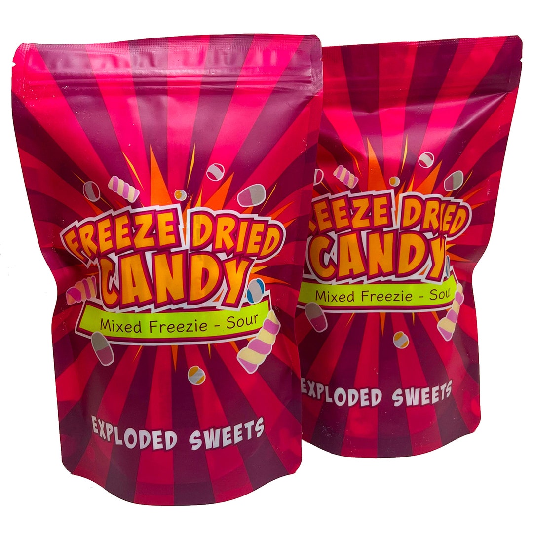 Freezie Bag Sour X2 Multibuy Exploded Sweets Freeze Dried Candy UK ...