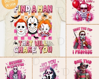 Killer Life Bundle Png, Scary Halloween Movie Png, Horror Friends Png Bundle, Movie Killers Png ...