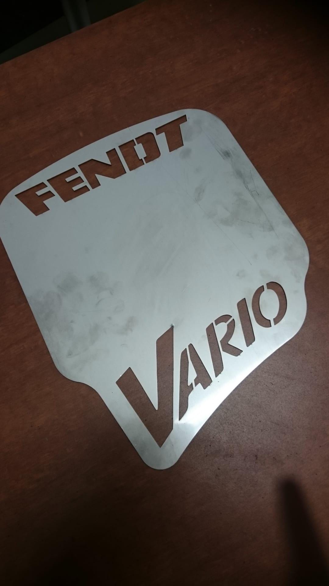 Fendt VARIO License Plate Holder - Stainless Steel Tractor Sign, Old ...