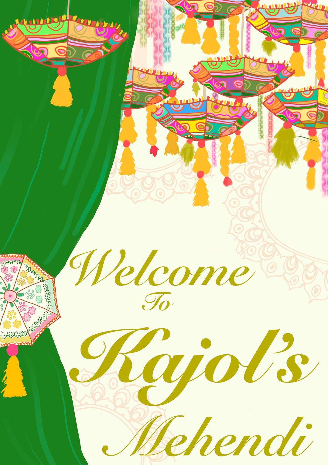 Mehendi Welcome Sign or Poster, A1 Print, Nepali Wedding, Indian ...