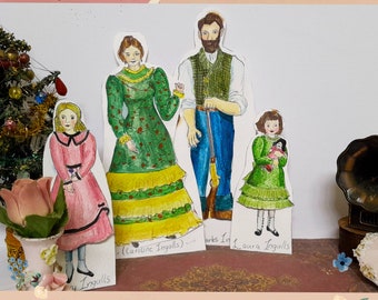 Little House on the Prairie Paper Dolls Puppets Printable in Color ...