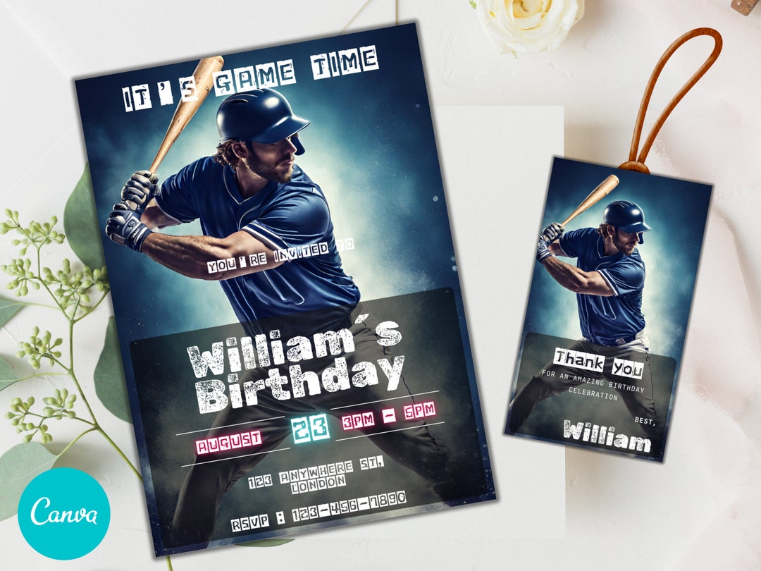 Editable Baseball Birthday Invitation, Baseball Party Invitation,diy ...