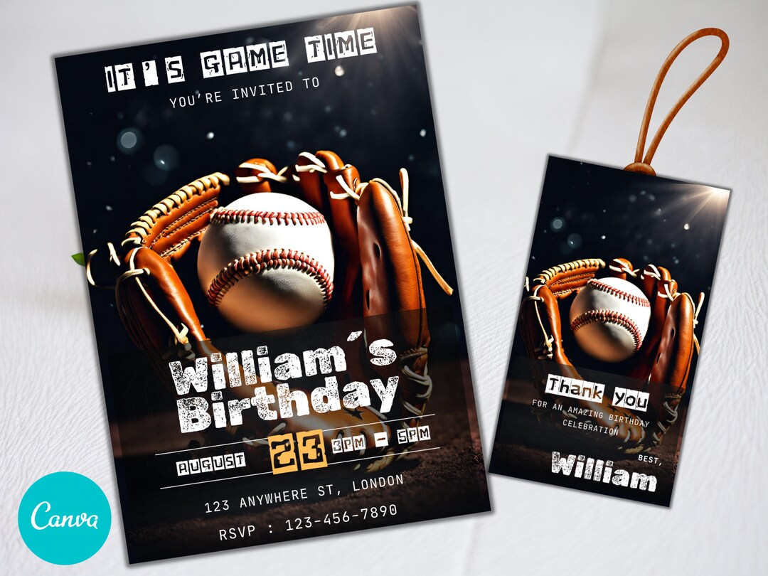 Editable Baseball Birthday Invitation, Baseball Party Invitation,diy ...
