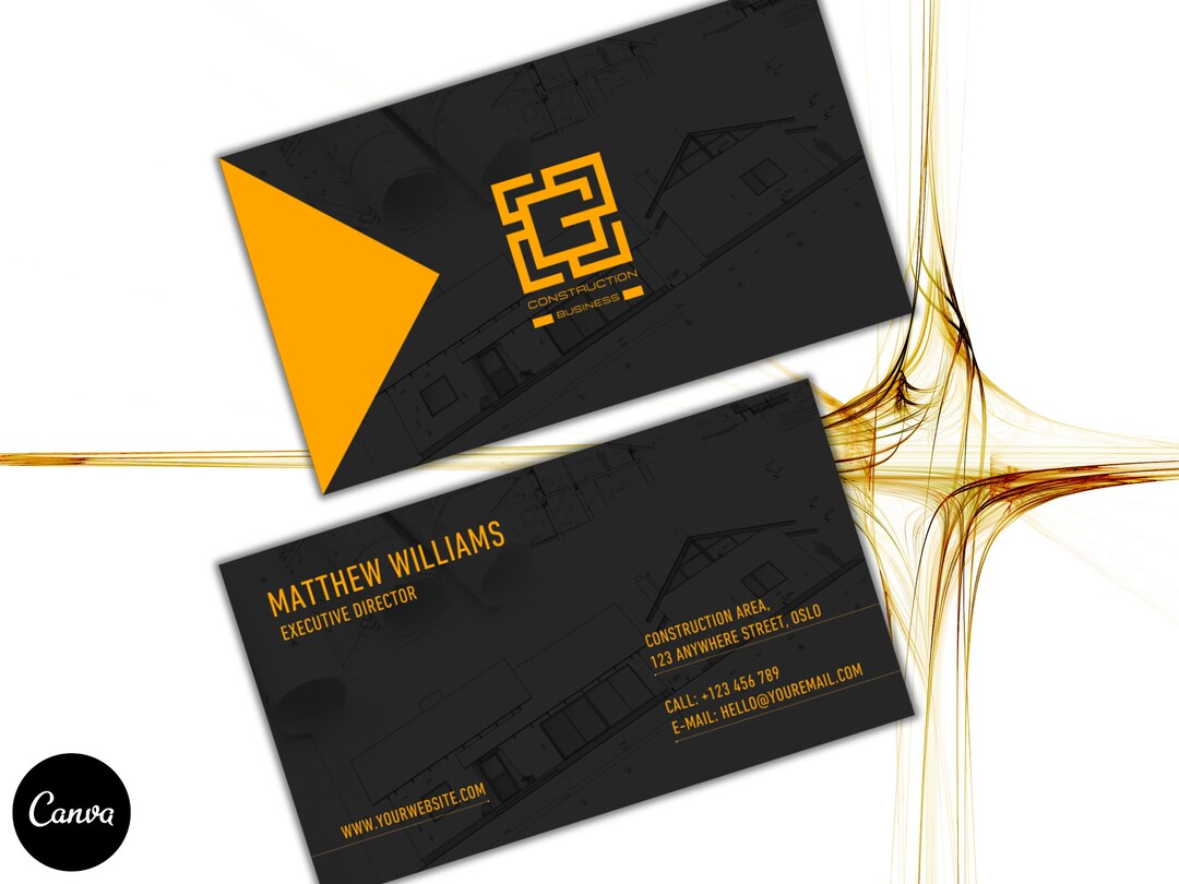 Construction Business Card, Premium Business Card, Business Card ...