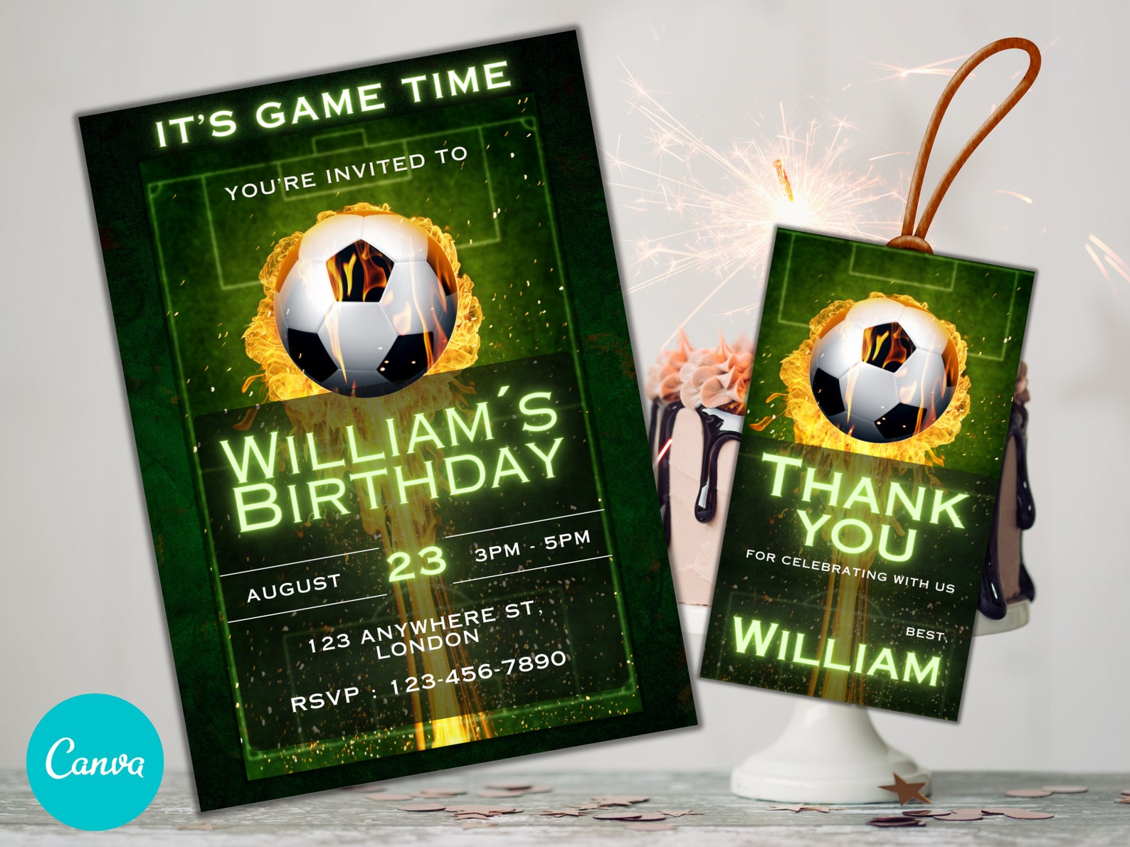 Editable Football Birthday Invitation, Football Party Invitation,diy ...