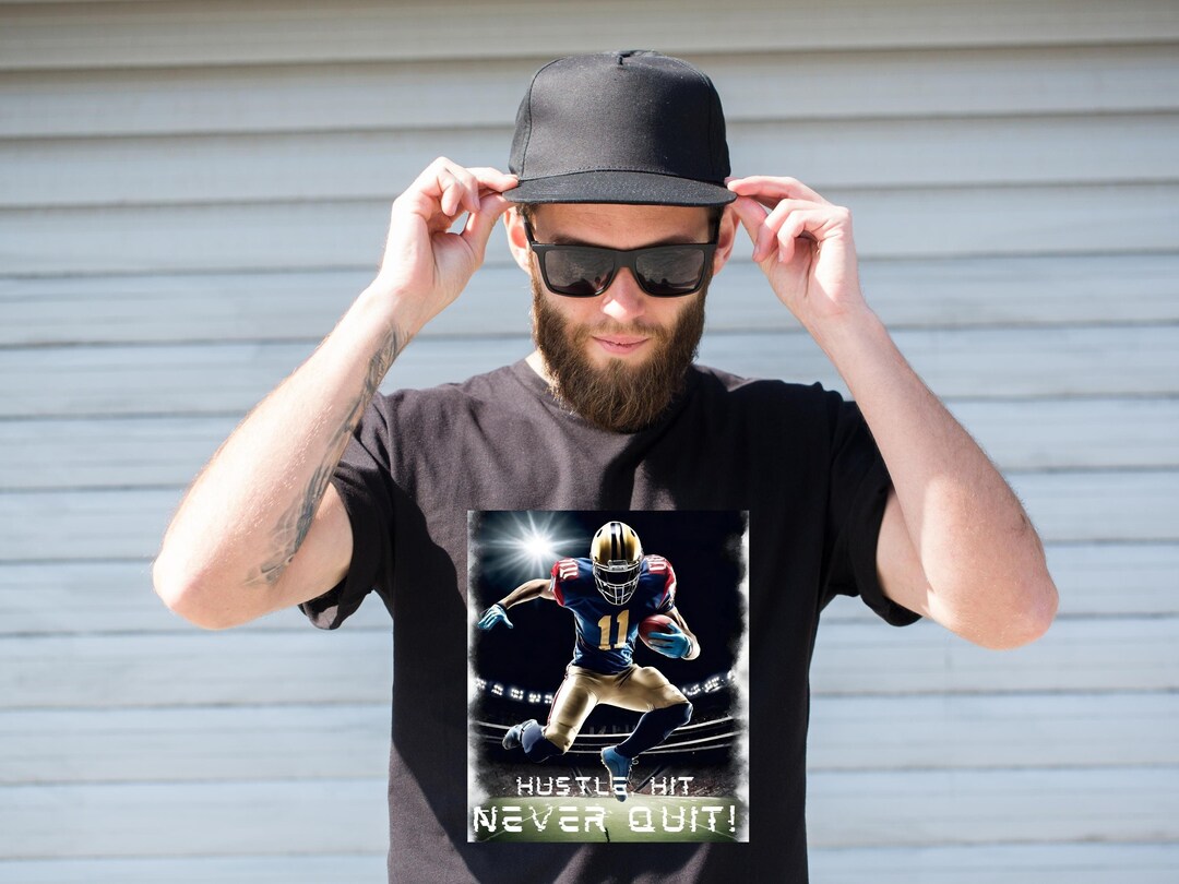 Colorful Vibrant American Football Tshirt, Sports Fan Shirt, Unisex ...