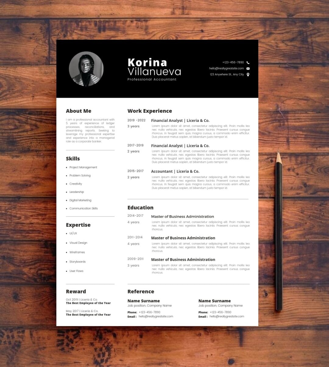 Simple Design Modern Resume Photo Option Easily Downloadable - Etsy