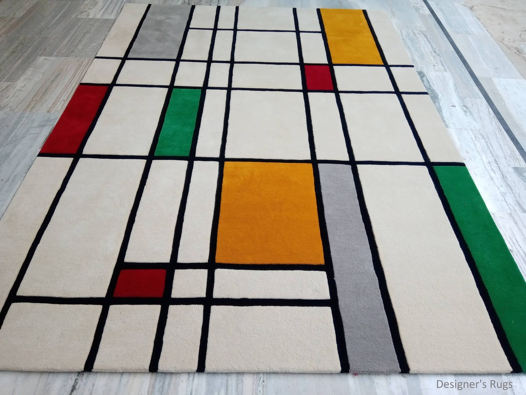 Contemporary Hand Tufted Rug in 100% New Zealand Wool. Modern Hand ...