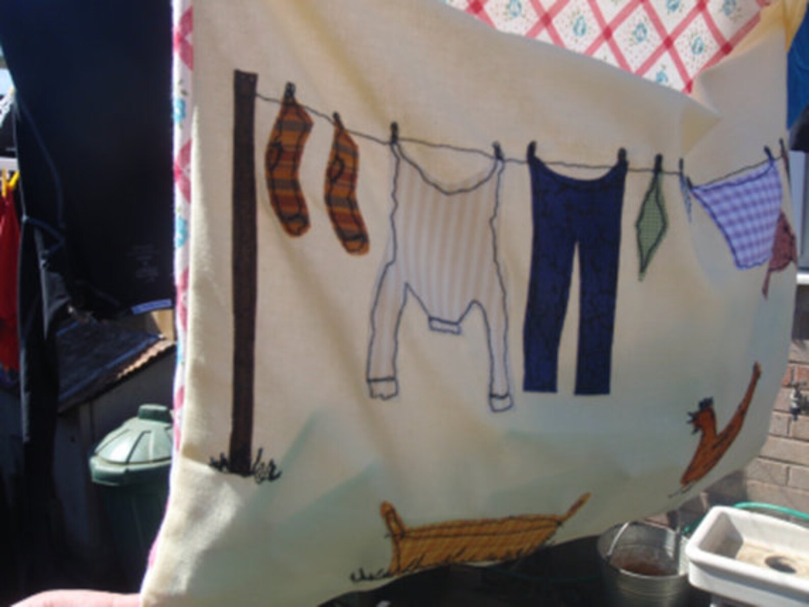 Sunny Day Peg Bag Sewing Pattern (using Machine Free Embroidery) - Etsy UK