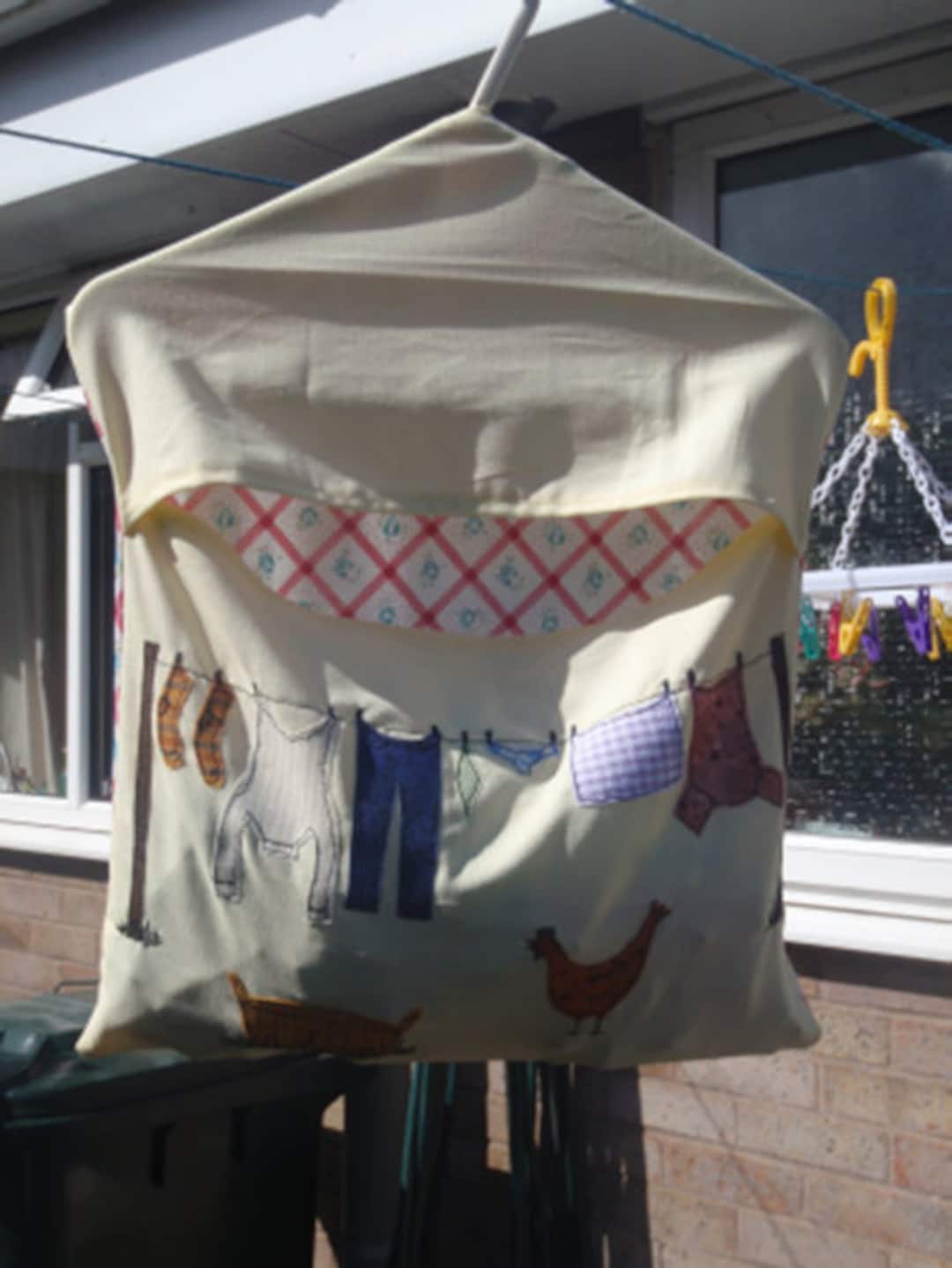 Sunny Day Peg Bag Sewing Pattern (using Machine Free Embroidery) - Etsy