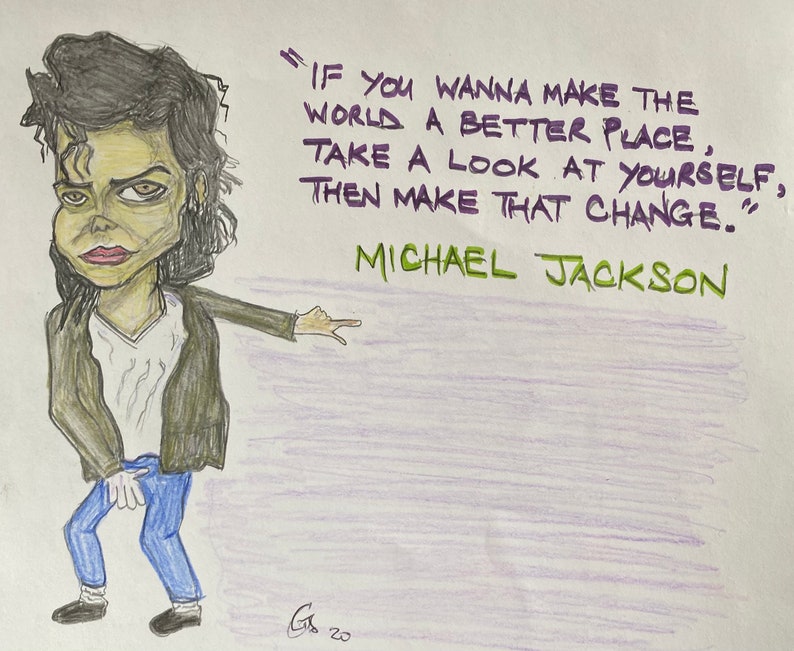 Michael Jackson Caricature - Etsy