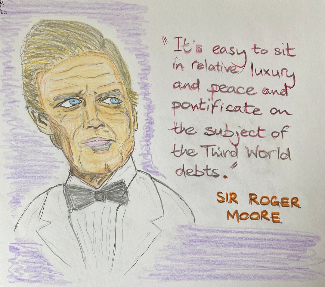 Sir Roger Moore Caricature - Etsy