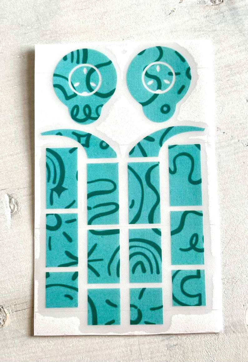 Cochlear Implant Stickers: Nucleus 7, Braid, Turquoise, Floral Set - Etsy