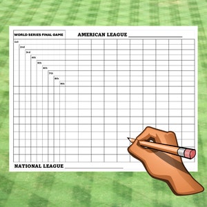 World Series Baseball | Final Game Squares | Printable Digital Download ...