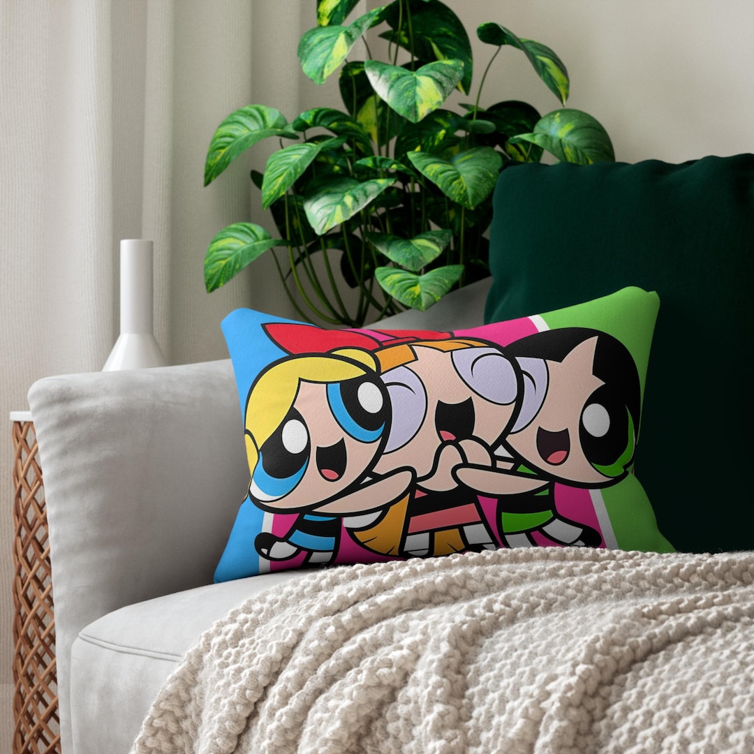 Powerpuff Girls Lumbar Pillow, Powerpuff Girls Pillow, PPG Merch, PPG ...