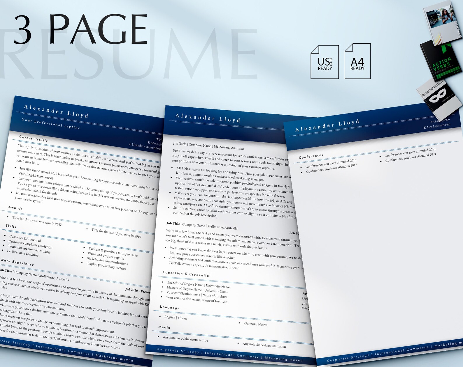 WORD RESUME TEMPLATE, Modern Resume Word Template, Modern Cv Template ...
