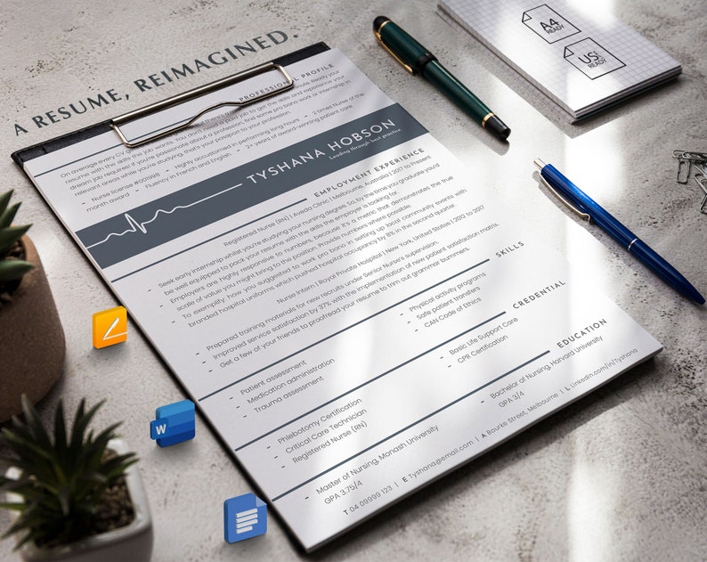 NURSING RESUME COVER Letter Template, New Graduate Rn Resume, Modern ...