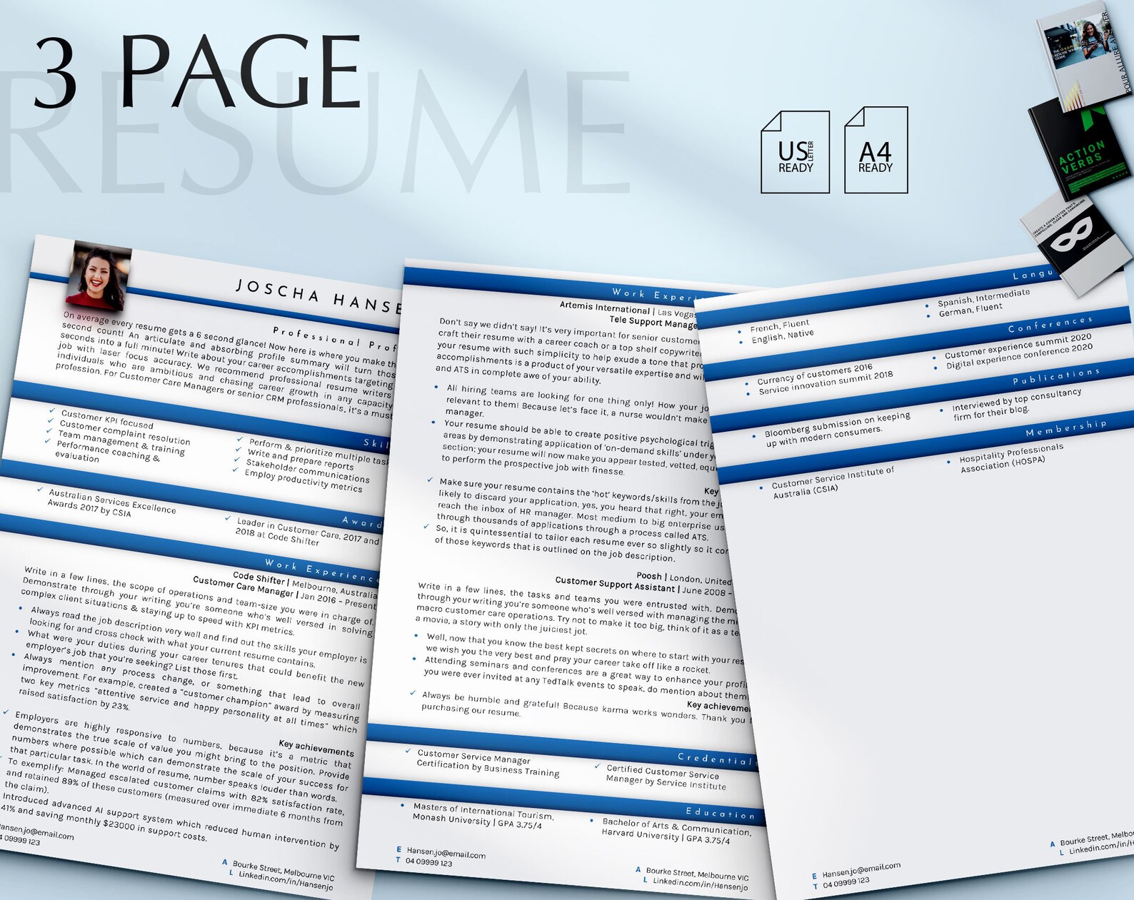CUSTOMER SERVICE RESUME Template, Ats Resume Customer Service, Call ...