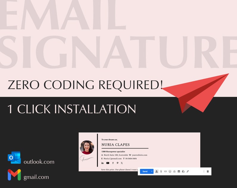 Email Signature Template, Email Signature Newsletter, Email Signature ...