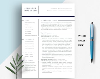 Sales/retail Resume Template - Etsy