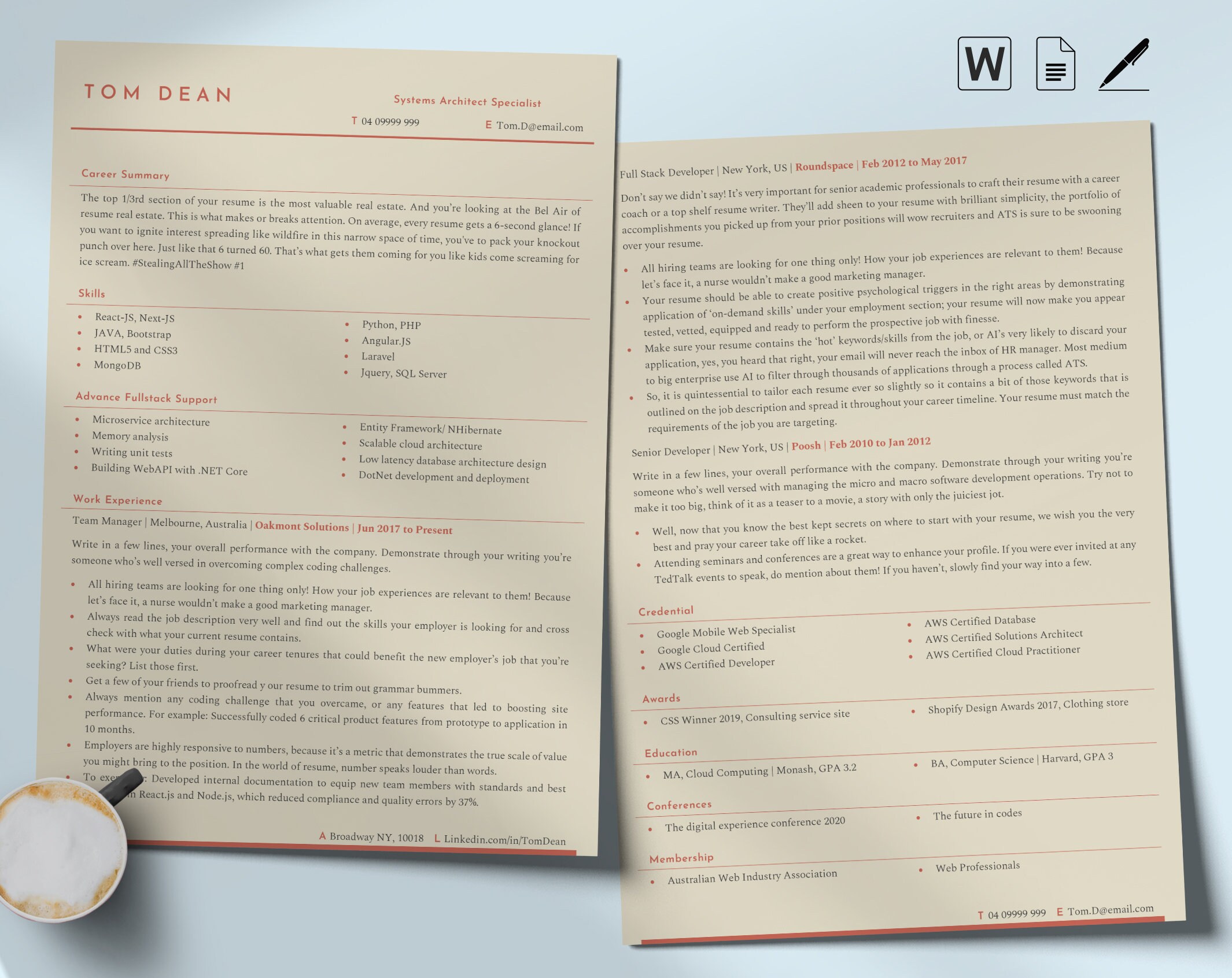 SOFTWARE ENGINEER RESUME, Web Developer Resume, Software Developer Cv ...