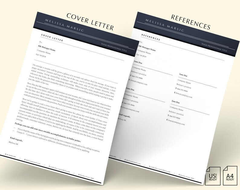 CLEAN RESUME TEMPLATE Word, Pages Resume Template, Cv Ats Template ...