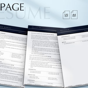 CLEAN RESUME TEMPLATE Word, Pages Resume Template, Cv Ats Template ...