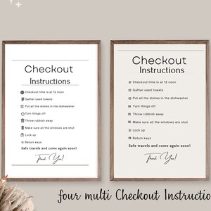 Checkout Signs Checkout Listvacation Rental Signcheckout - Etsy