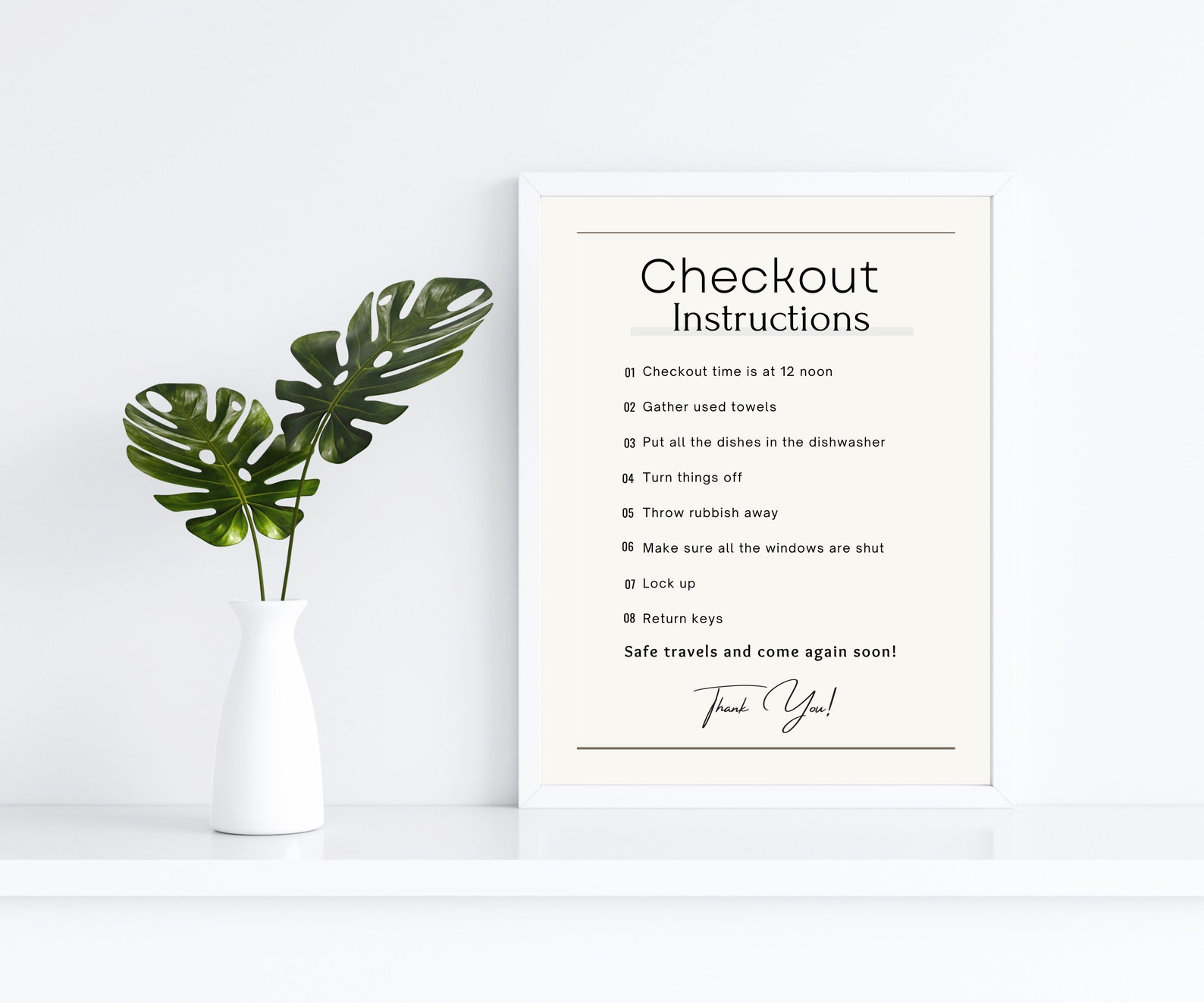 Checkout Signs Checkout Listvacation Rental Signcheckout - Etsy