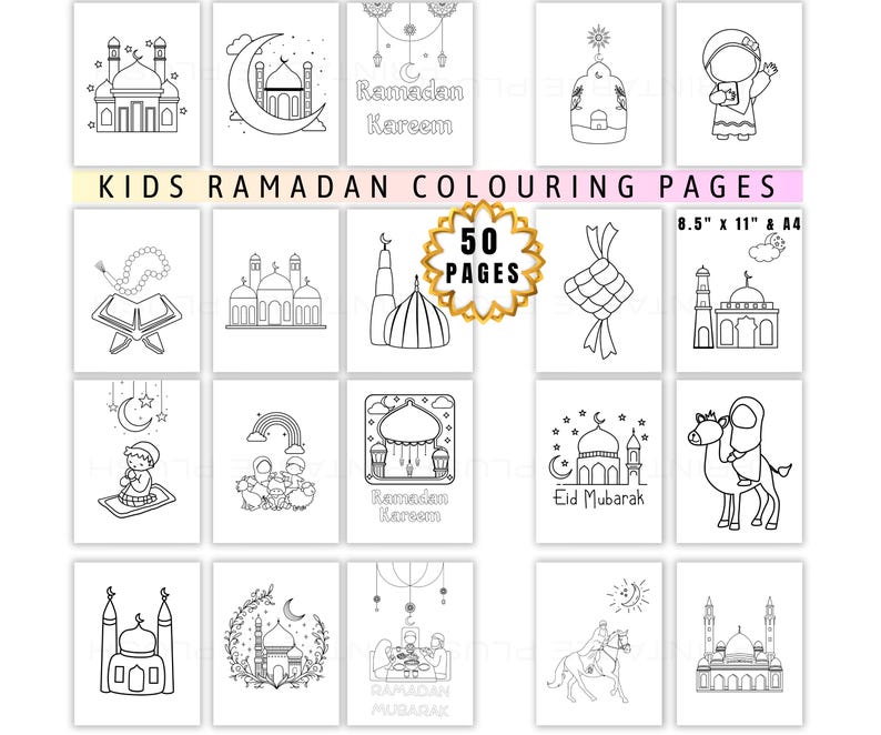 Ramadan Kids Coloring Pages, Muslim Kids Activities, Ramadan Activities ...
