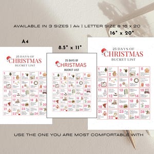 Christmas Bucket List Printable, Christmas Activity Checklist, Winter ...