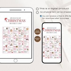 Christmas Bucket List Printable, Christmas Activity Checklist, Winter ...