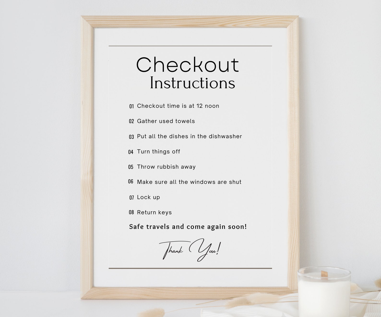 Checkout Signs Checkout Listvacation Rental Signcheckout - Etsy
