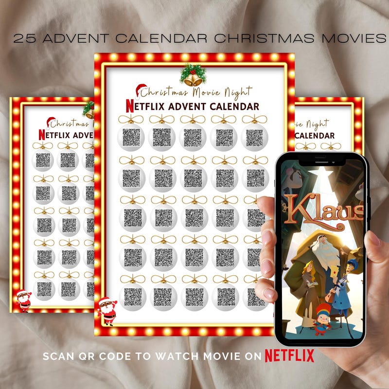 Christmas Movie Advent Calendar - Etsy Christmas Movie Advent Calendar - Etsy