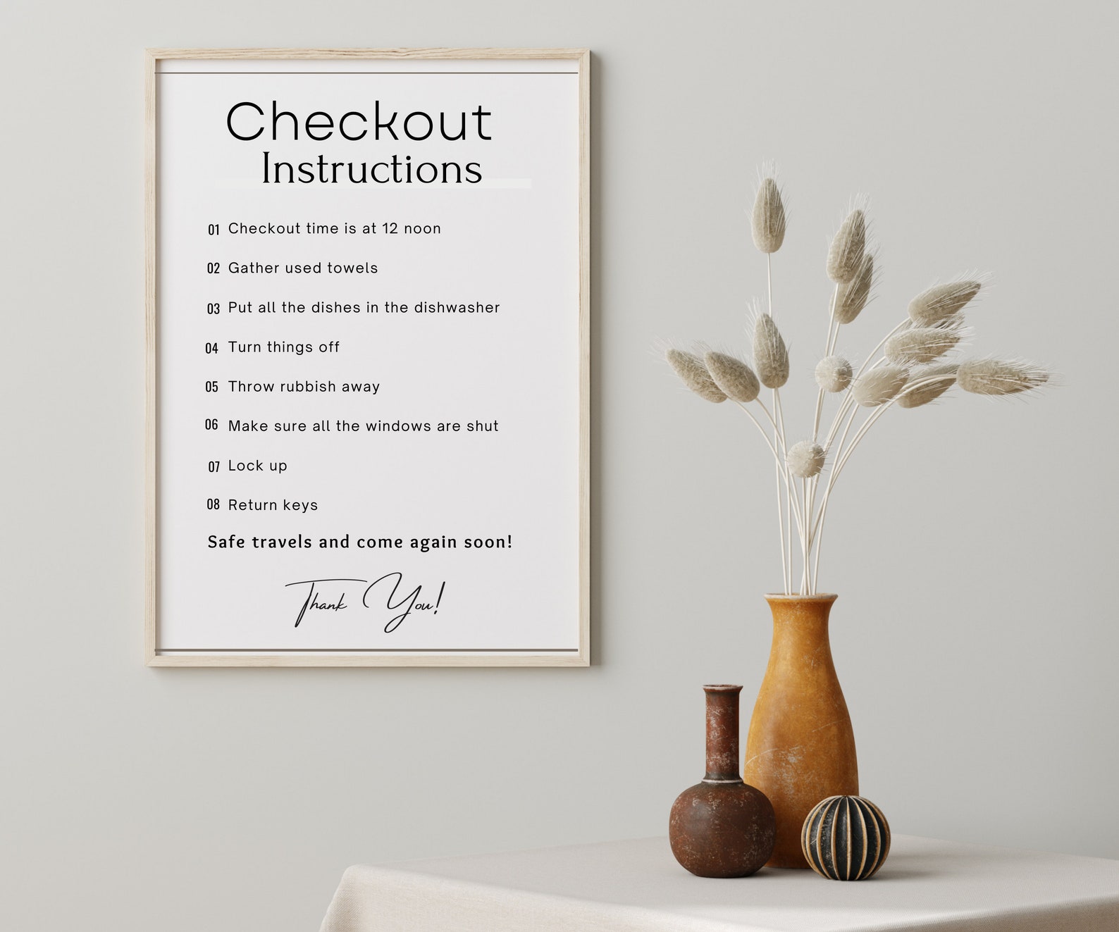 Checkout Signs Checkout Listvacation Rental Signcheckout - Etsy