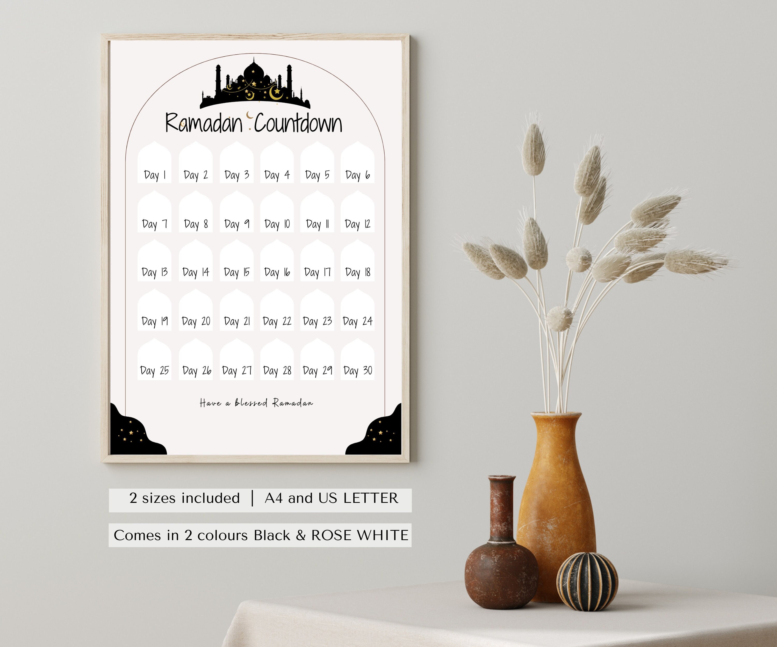 Ramadan Printable Countdown, Ramadan Poster, Ramadan Planner Countdown ...