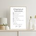 Checkout Signs, Checkout List,vacation Rental Sign,checkout Template ...