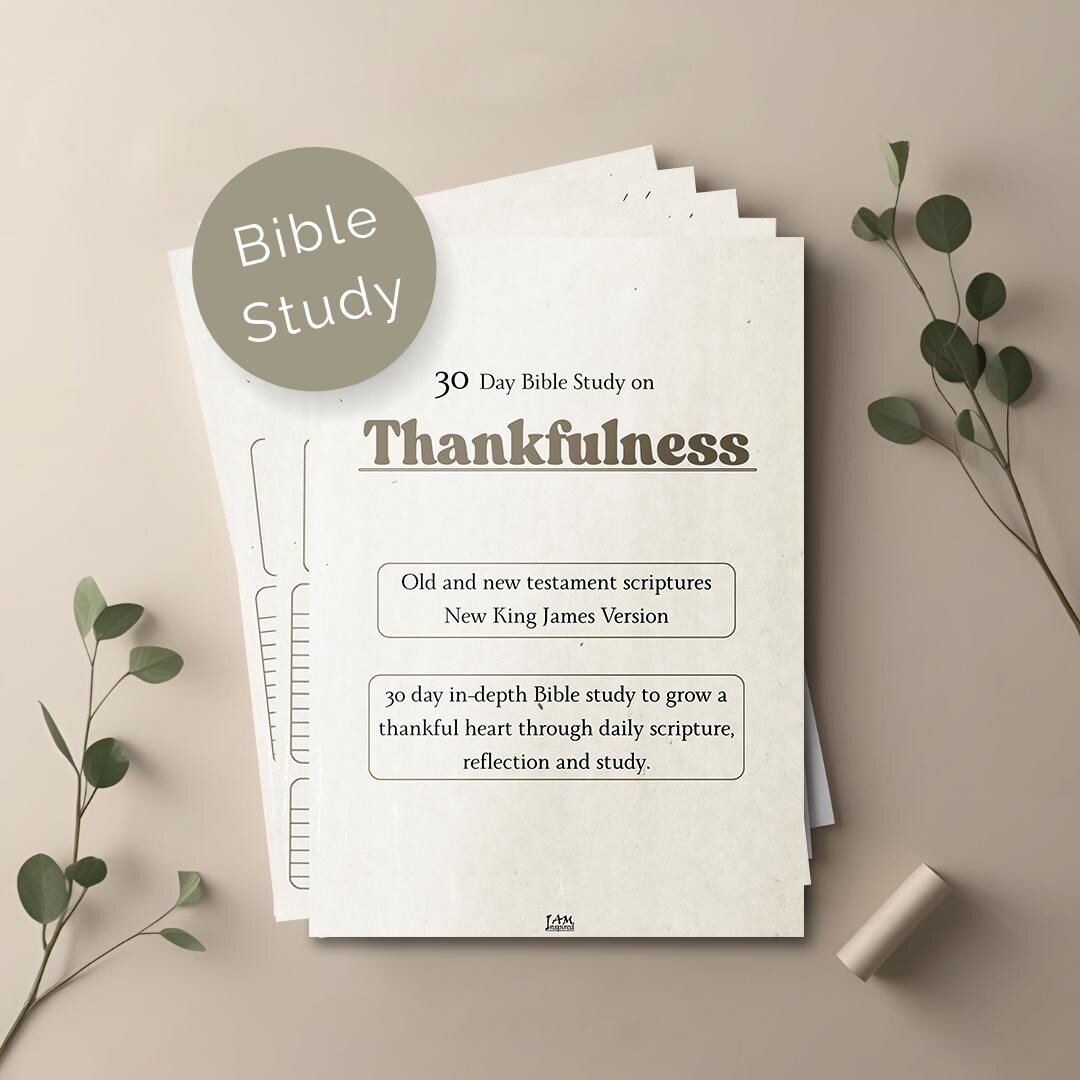 Thankfulness Bible Study | Christian Devotional Printable | Daily ...
